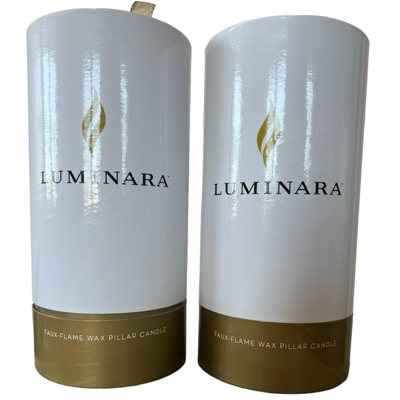 Luminara | Design | Two Fauxflame Wax Pillar Candle Of Luminara | Poshmark